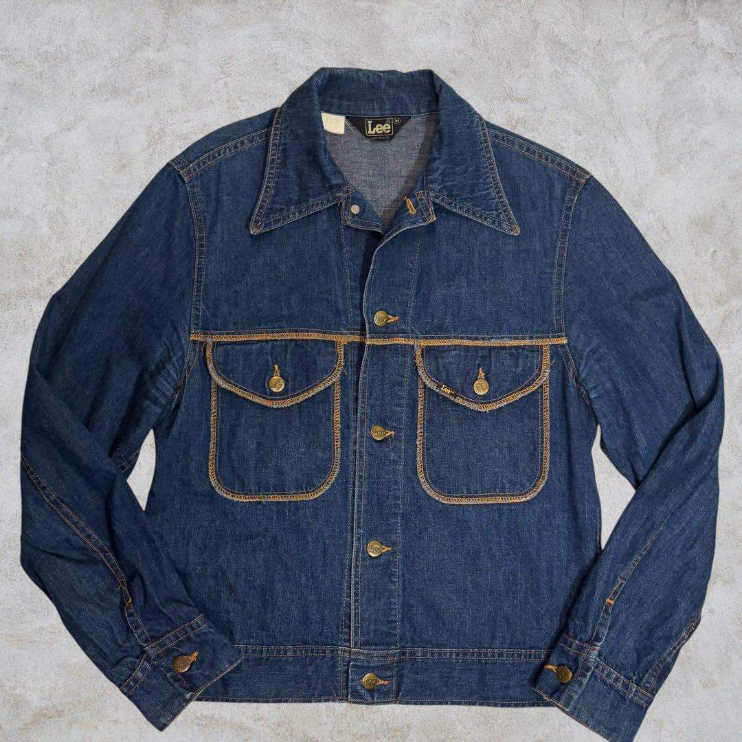 希少】Lee 70s ビンテージ デニムジャケット メンズ USA製 濃紺 希少】Lee 70s ビンテージ デニムジャケット メンズ USA製 濃紺