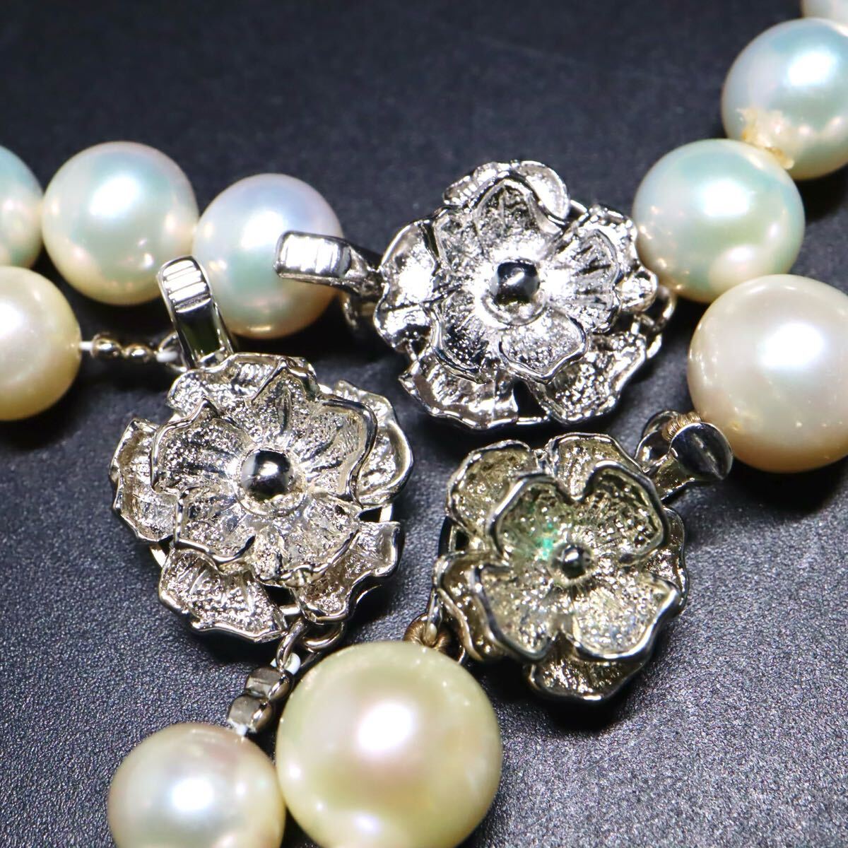 Yahoo!オークション - 【セット売り】大珠 約7.6-10.4mm珠 本真珠ネッ...