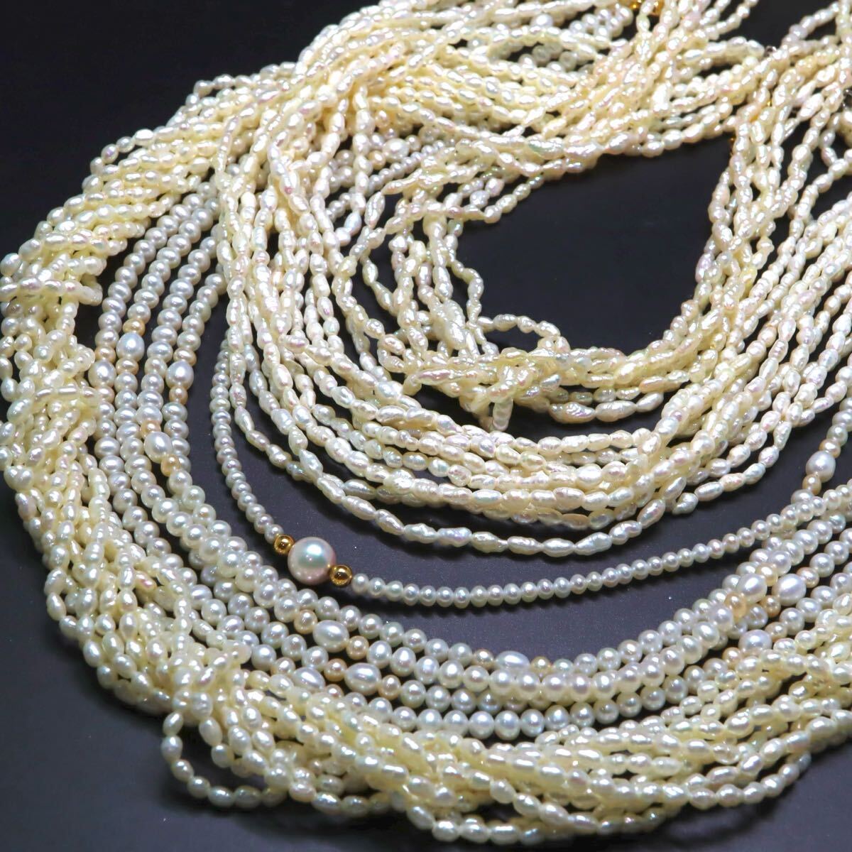 Yahoo!オークション - 【セット売り】14K入り 本真珠ネックレス5点おま...