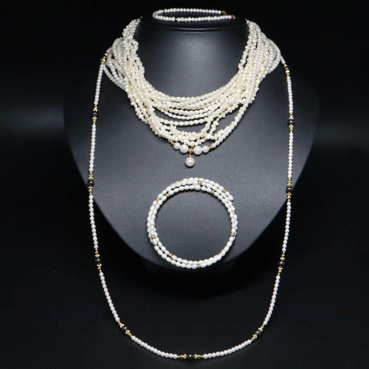 セット売り K18あり 4℃入り 本真珠ネックレス3点&ブレスレット2点&イミテーションパールネックレス1点 A 約115.5g EA6/EB1- A454(真珠)｜売買されたオークション情報 ...