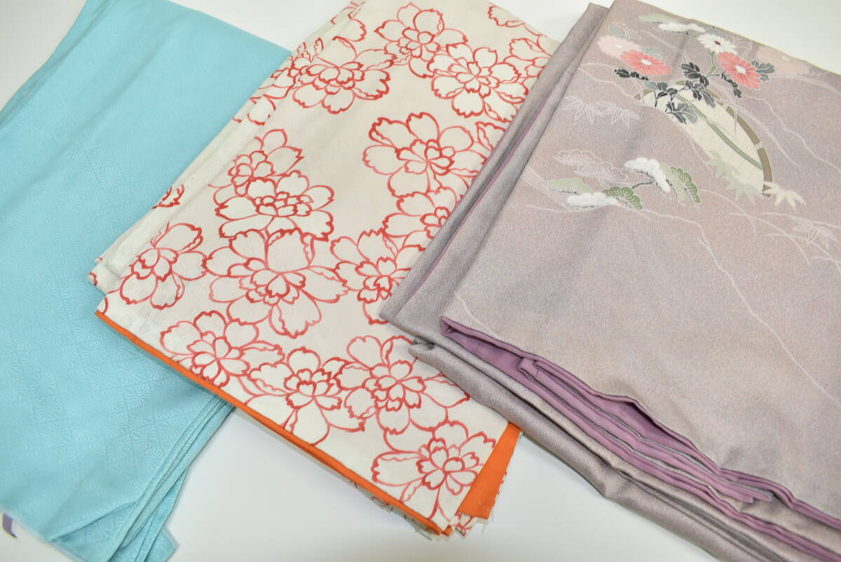 Yahoo!オークション - 【きものや】A361 すべてポリエステル 洗える着...