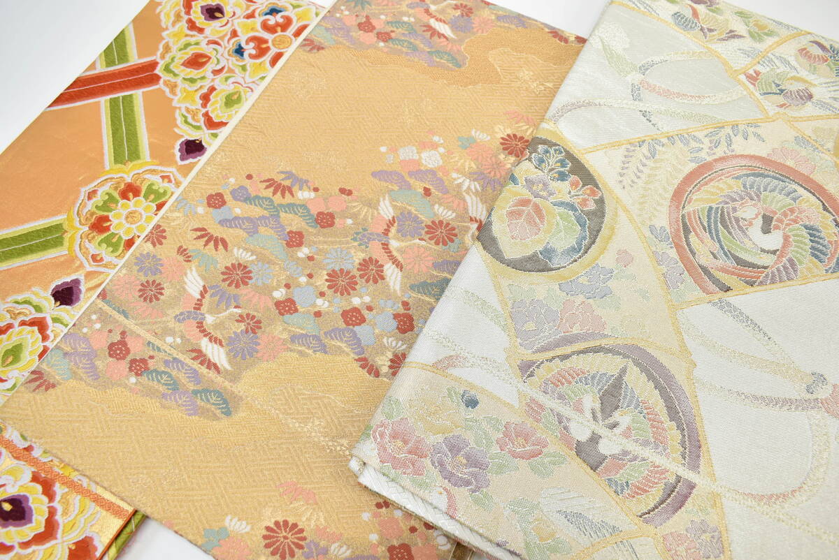 Yahoo!オークション - 【きものや】A389 すべて正絹 袋帯 六通柄 全通...