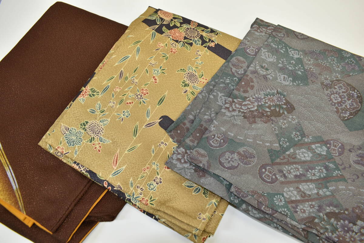 Yahoo!オークション - 【きものや】A428 すべてポリエステル 洗える着...