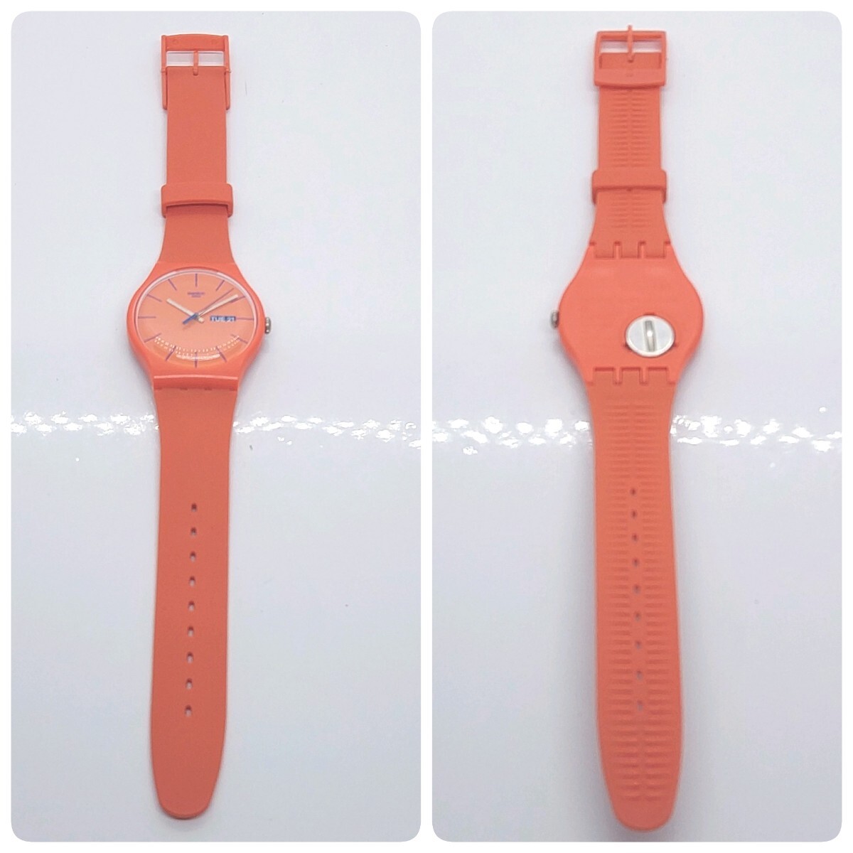 Yahoo!オークション - 【L23】スウォッチ 腕時計 オレンジ QZ Swatch