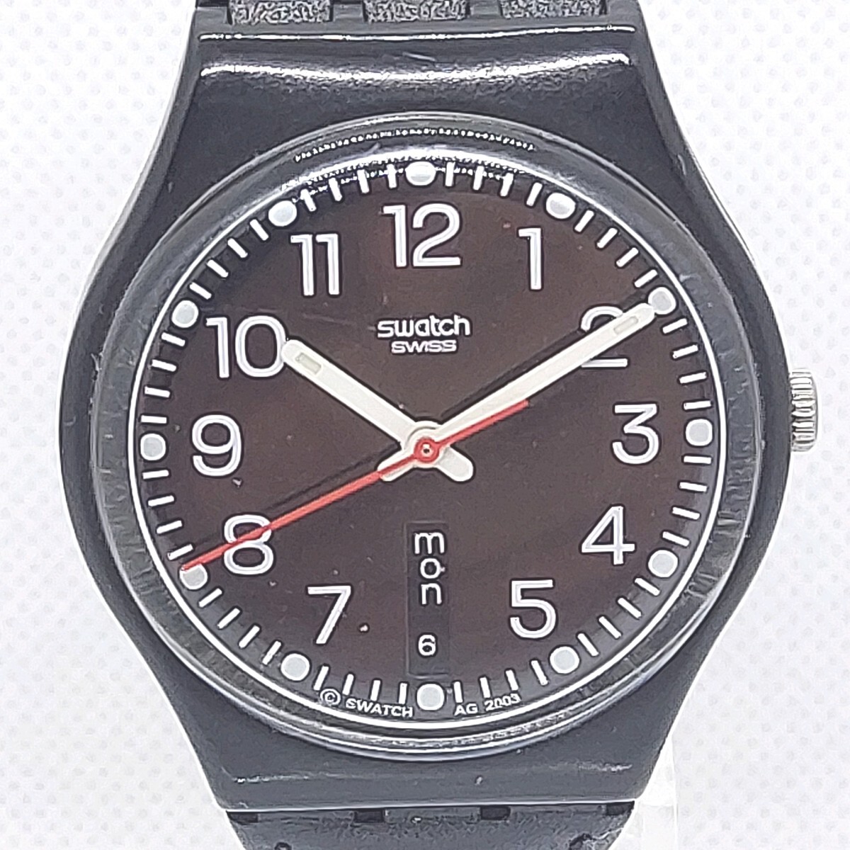 Yahoo!オークション - 【L54】スウォッチ 腕時計 QZ ブラック 740 Swat...