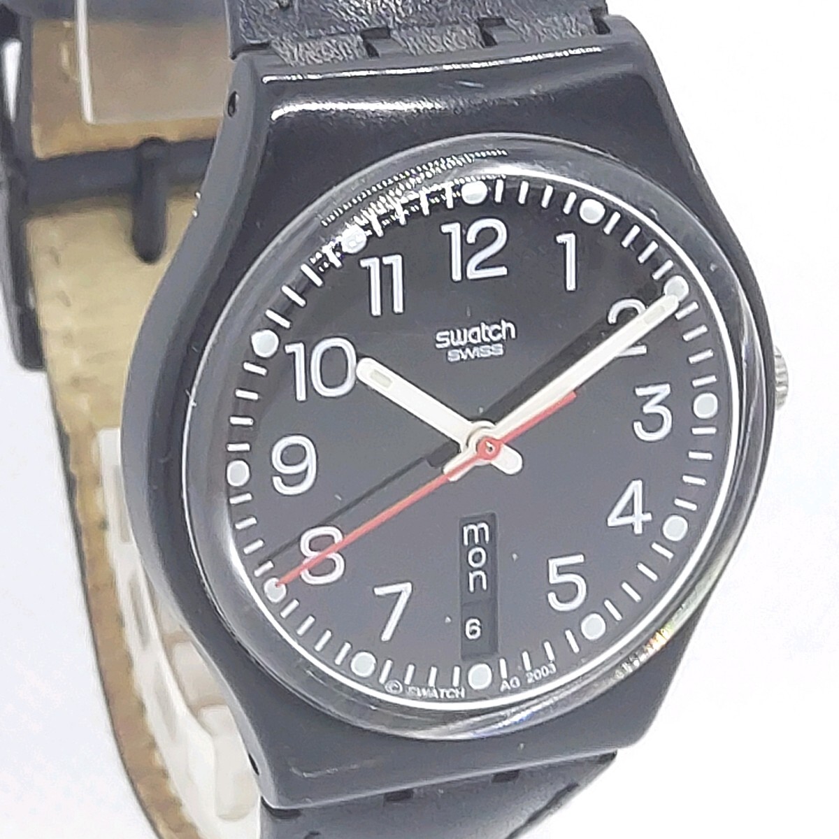 Yahoo!オークション - 【L54】スウォッチ 腕時計 QZ ブラック 740 Swat...