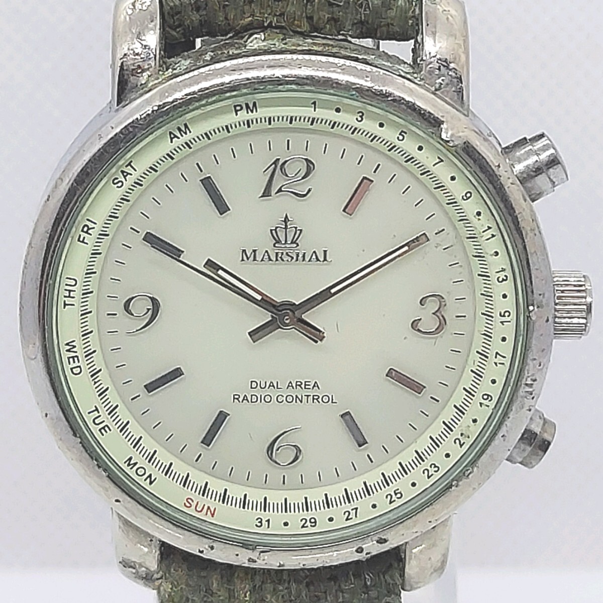 Yahoo!オークション - 【L99】 マーシャル メンズ腕時計 QZ 電波 アナ...
