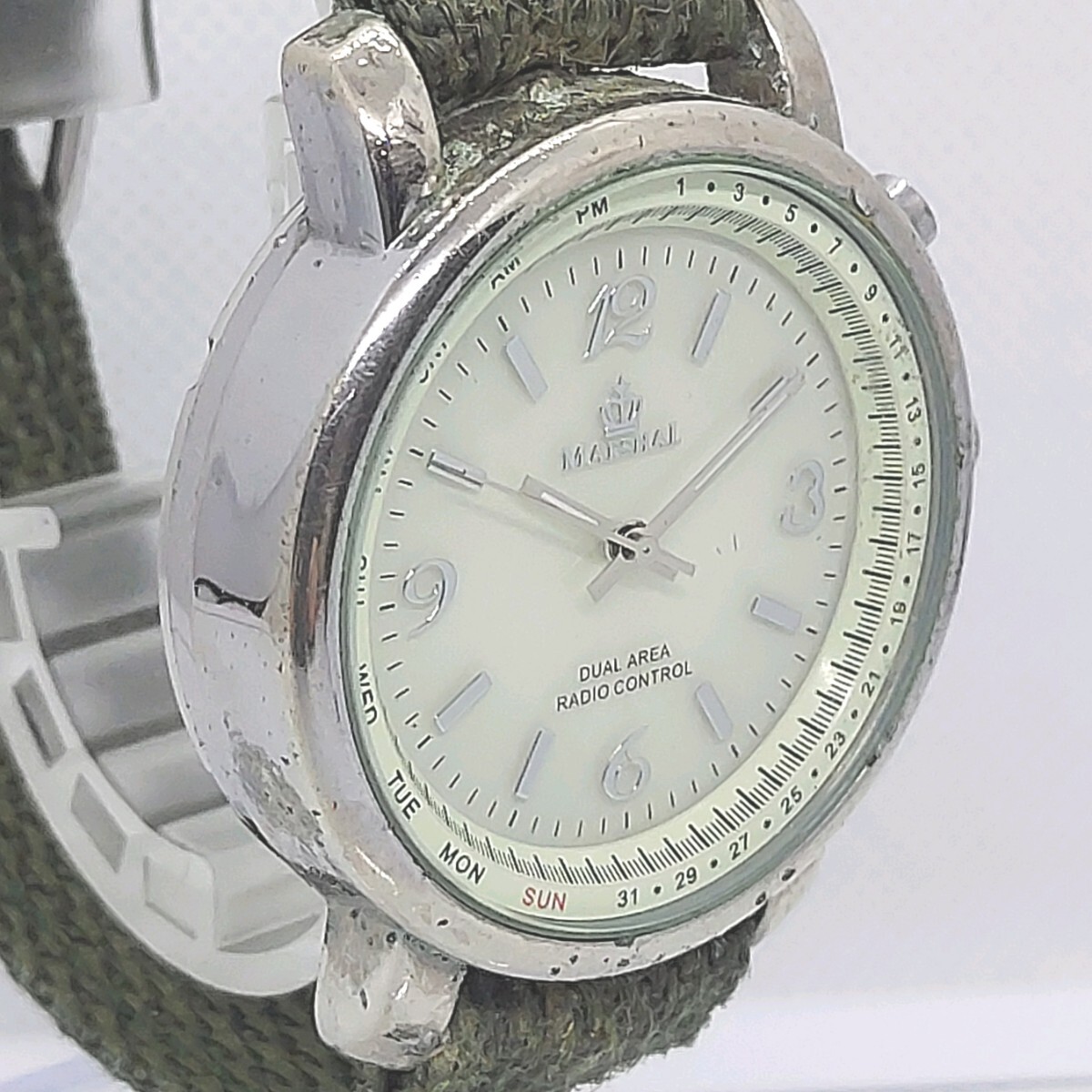 Yahoo!オークション - 【L99】 マーシャル メンズ腕時計 QZ 電波 アナ...