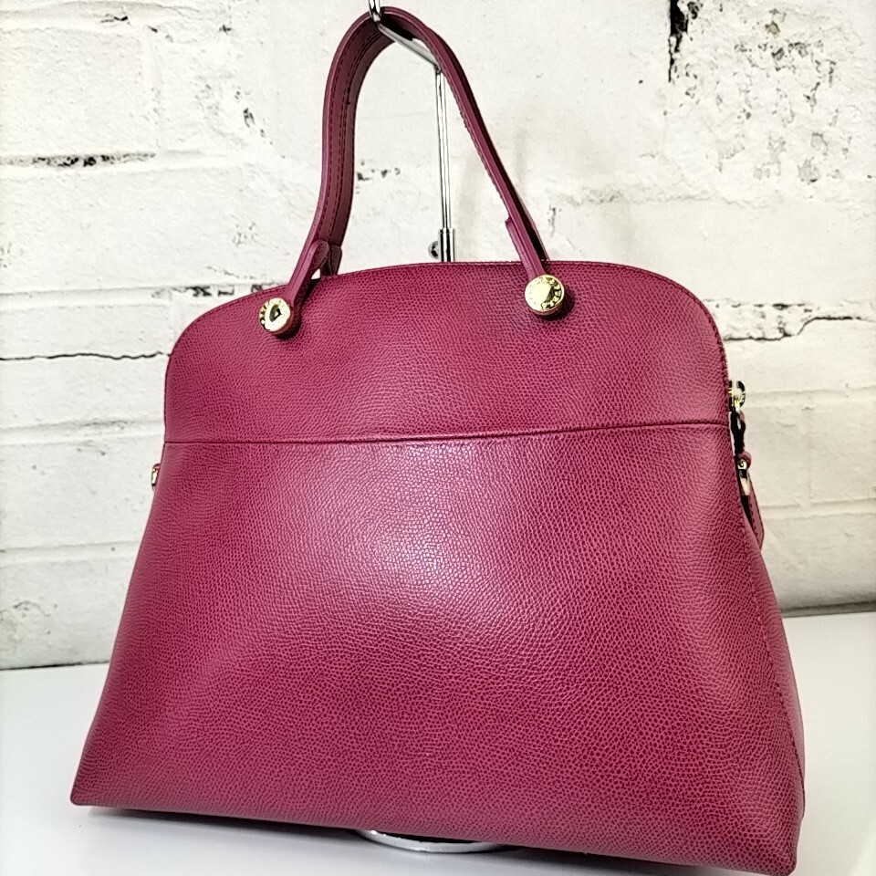 Yahoo!オークション - 【 FURLA 】 良品 フルラ ロゴ刻印 ゴールド金具...