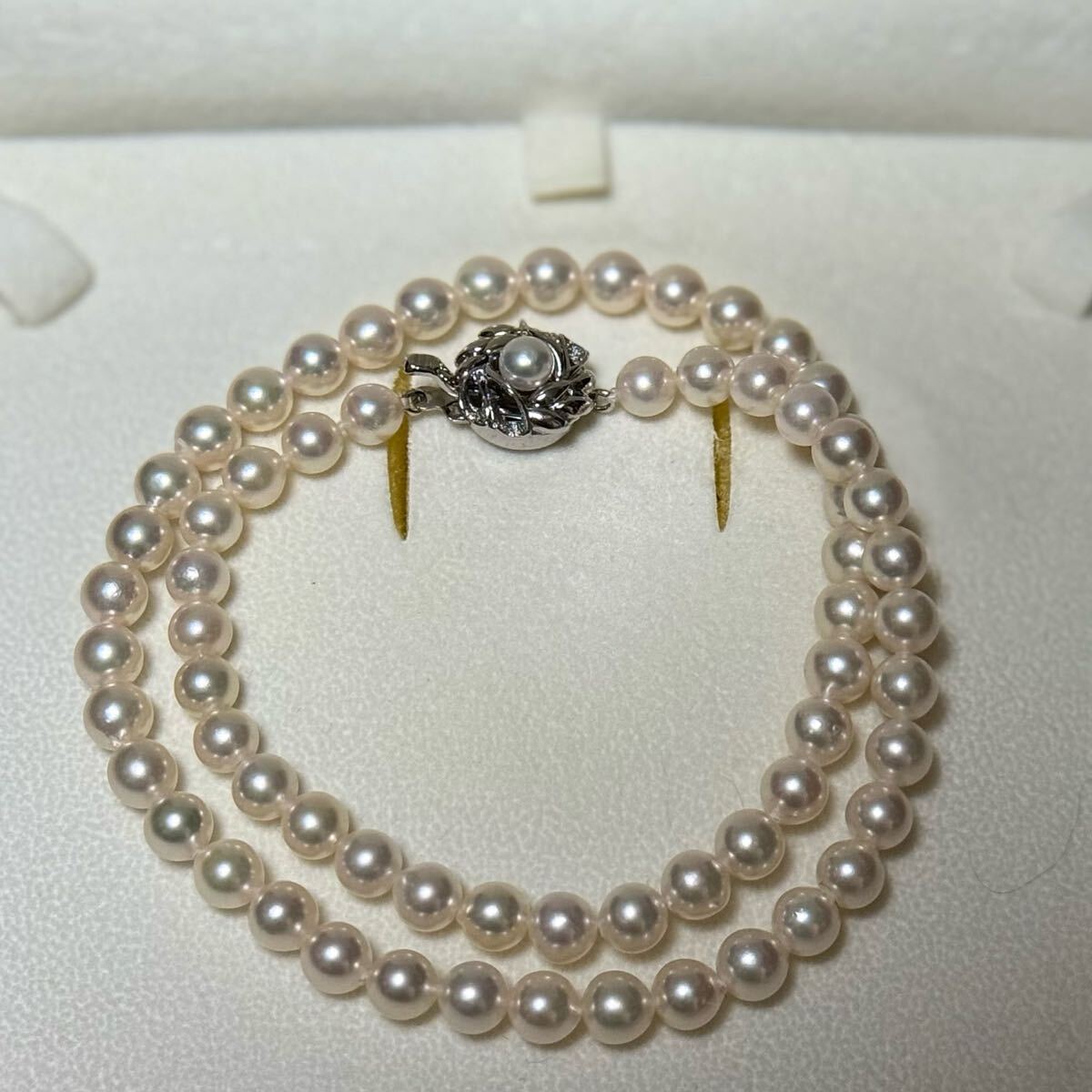 Yahoo!オークション - P45 アコヤ真珠 極美品 ネックレス 6〜6.5mm 44c...