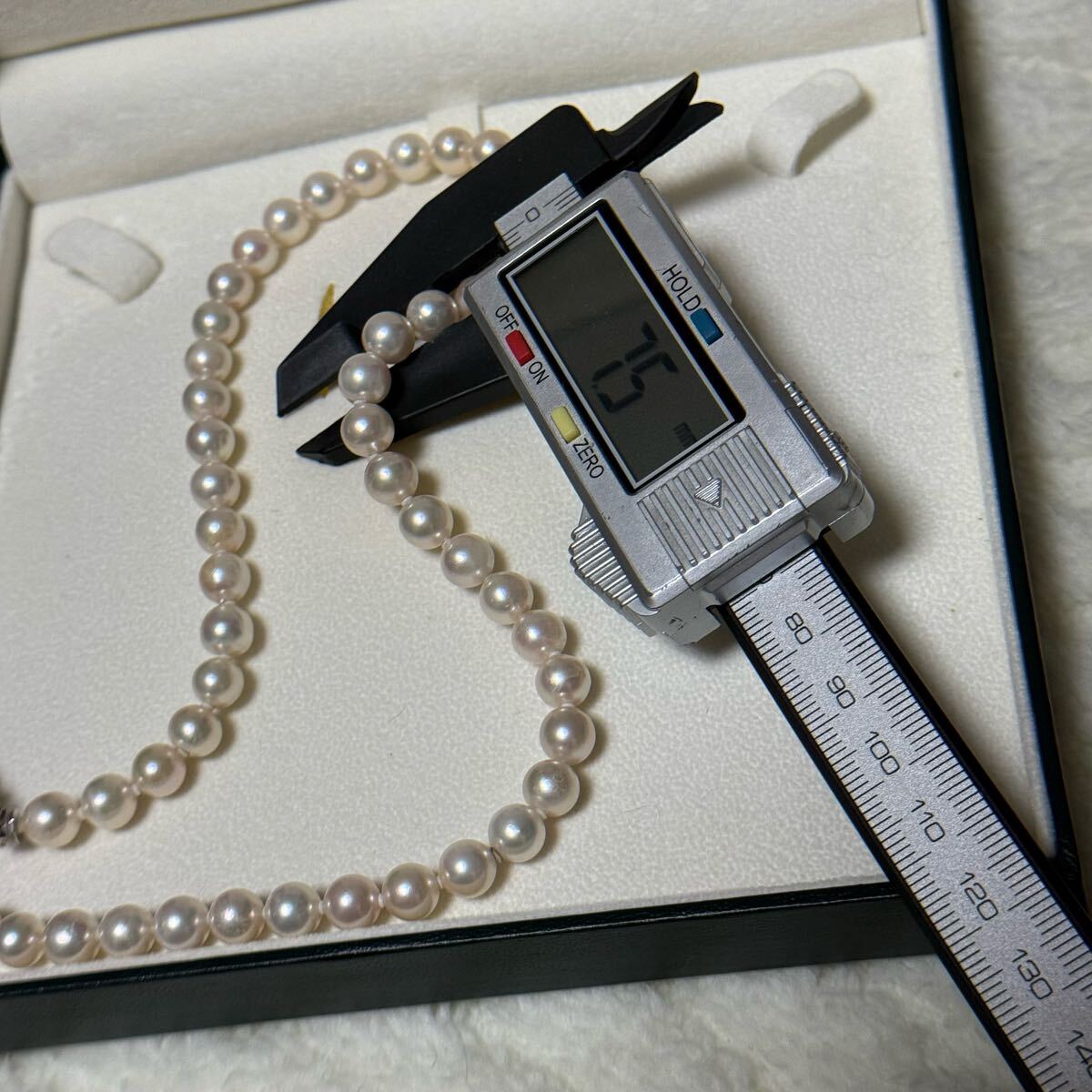 Yahoo!オークション - P65 アコヤ真珠 極美品 ネックレス 7〜7.5mm 44c...