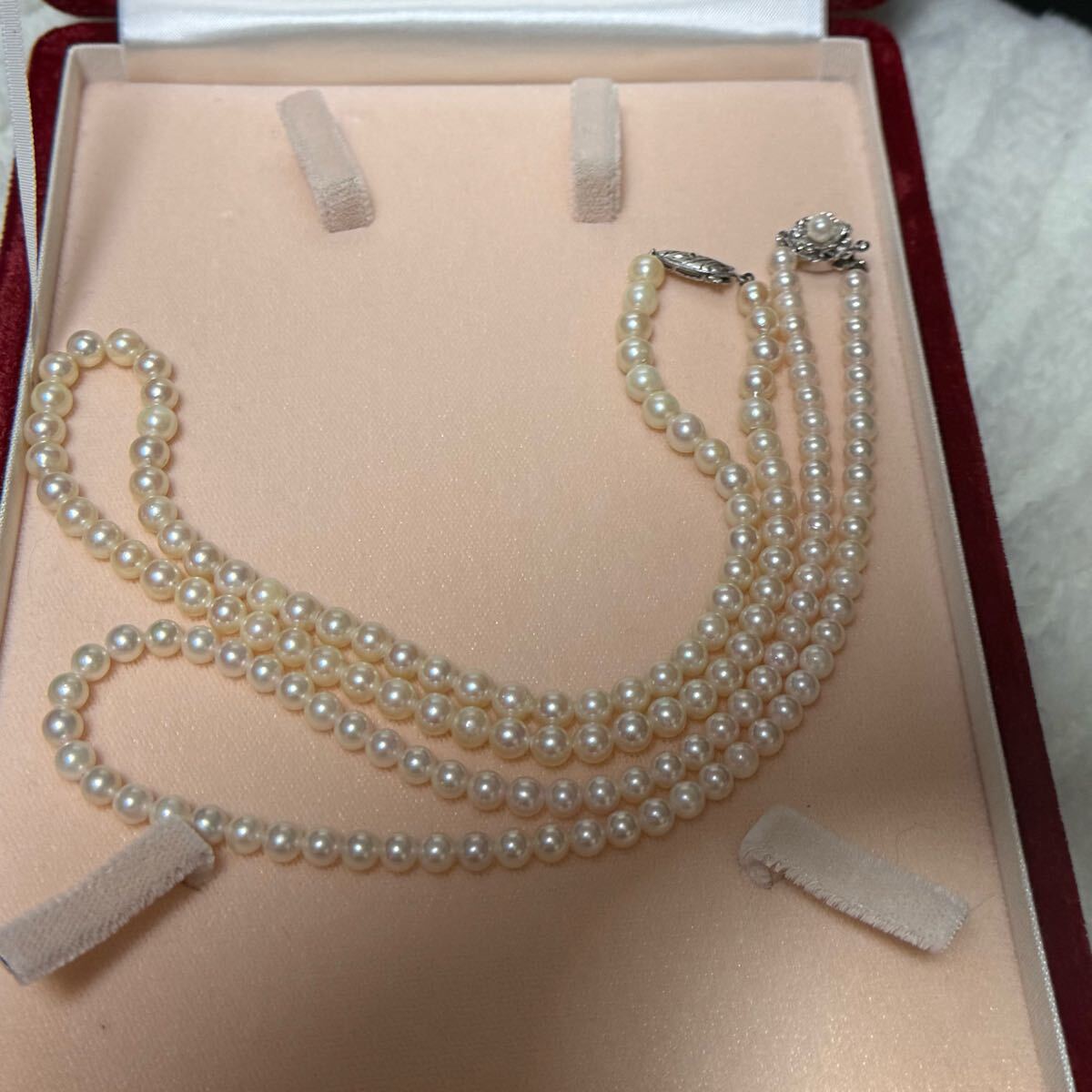 Yahoo!オークション - K12.11 アコヤ真珠 2本セット 極美品 ネックレス...