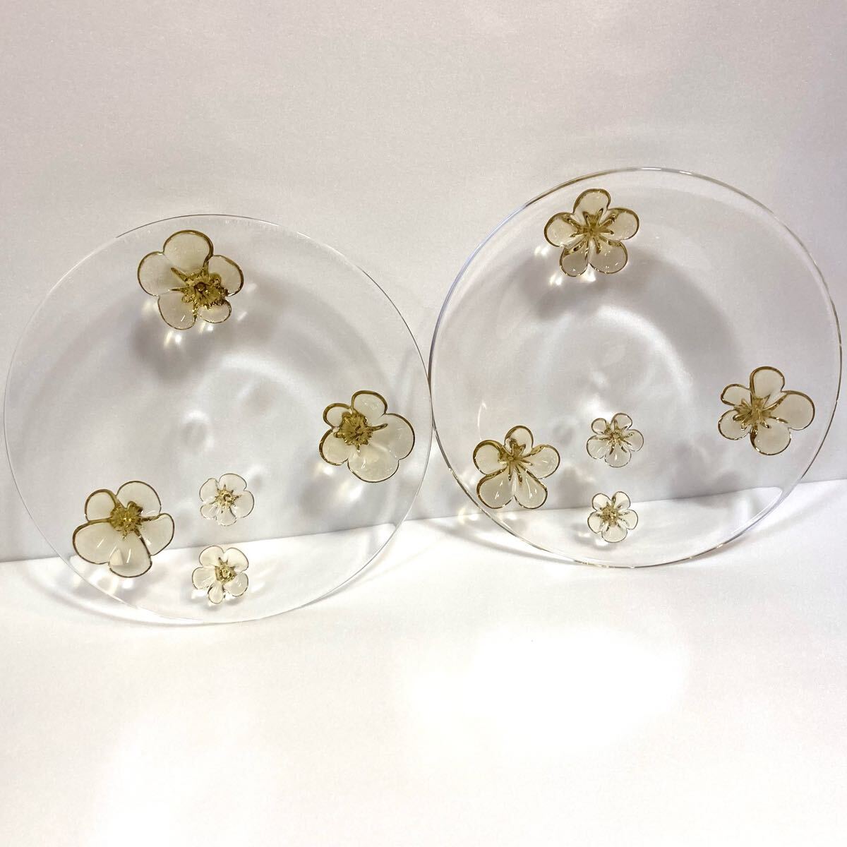 SGHR スガハラ カメリア CM-280T クリアー＋タン 28cm 2枚まとめ売り 足付プレート 花 ガラス(工芸ガラス)｜売買されたオークション情報、yahooの商品情報をアーカイブ公開 ...