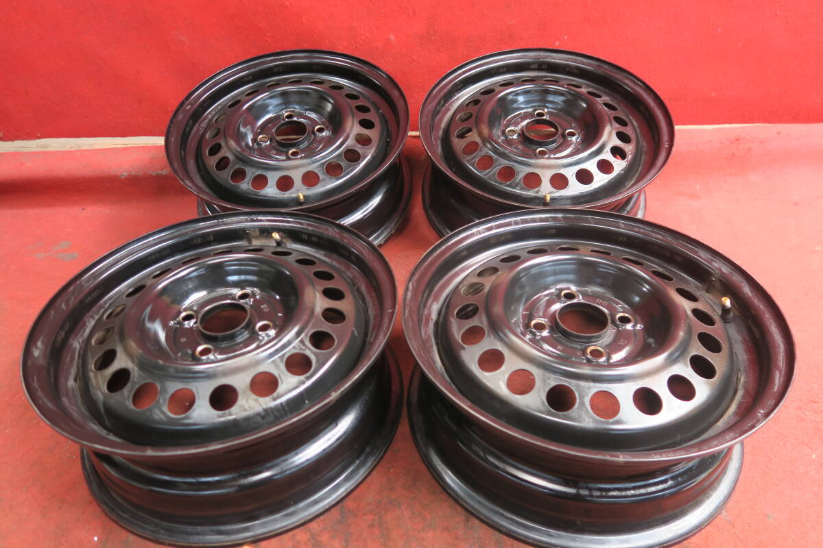 Yahoo!オークション - 【H844】スチール ホイール 4本 HONDA ホンダ 純...