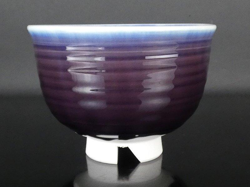 都屋】3 三代 徳田八十吉(正彦銘)「茶碗」共箱 高さ 約9cm 幅 都屋】3 三代 徳田八十吉(正彦銘)「茶碗」共箱 高さ 約9cm 幅