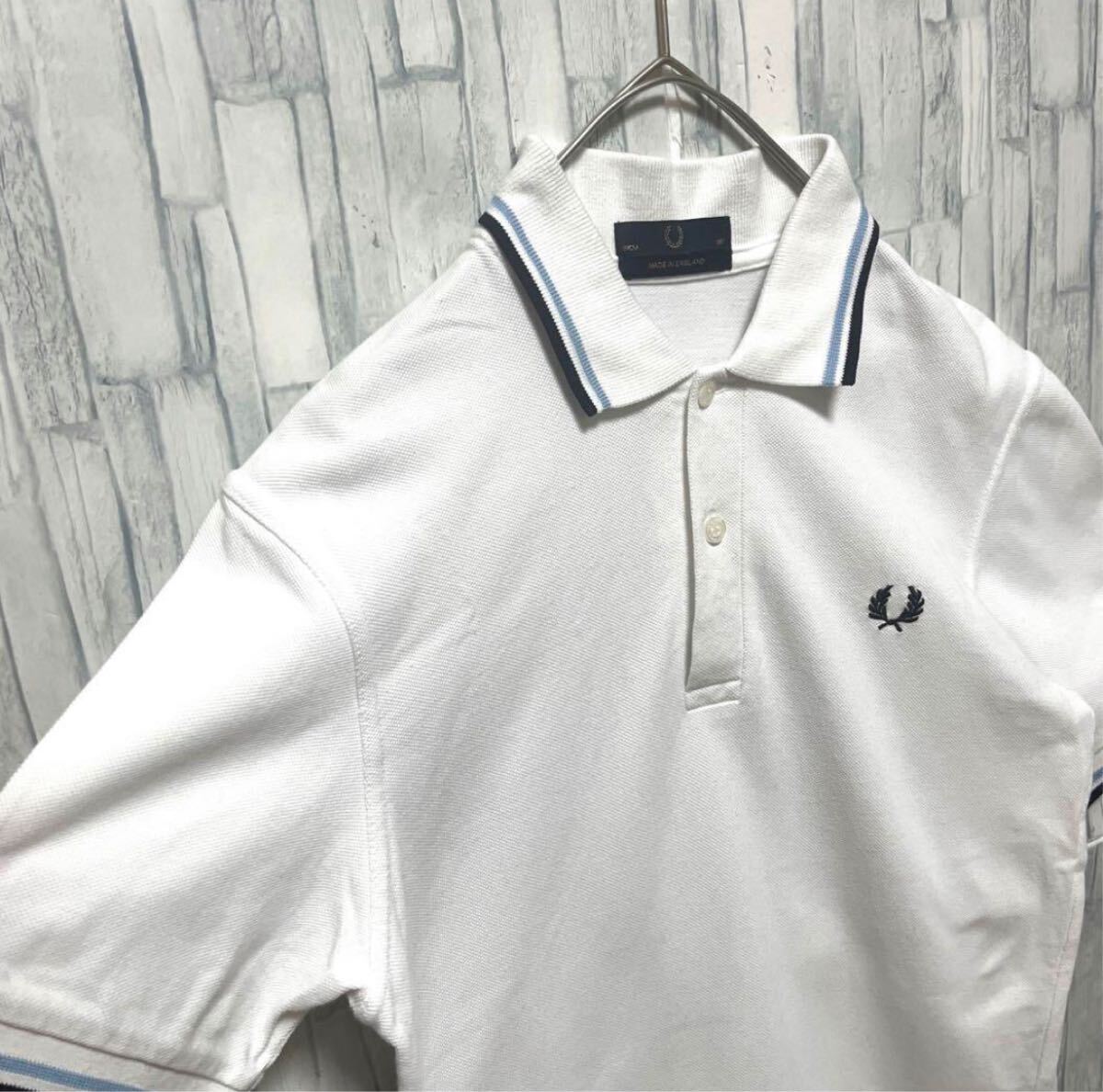FRED PERRY フレッドペリー ワンポイントロゴ 刺繍 ポロシャツ M FRED PERRY フレッドペリー ワンポイントロゴ 刺繍 ポロシャツ M