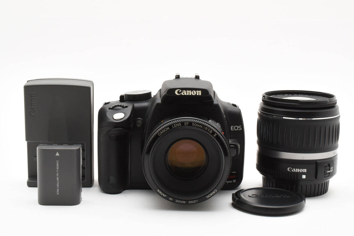 Yahoo!オークション - CANON EOS Kiss Digital N EF 50mm F1.8 II EF-S...