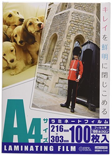 Yahoo!オークション - OHM 100ミクロンラミネーターフィルム100枚 A4 L...