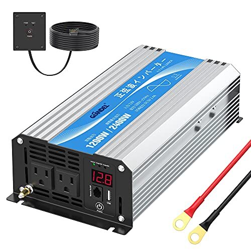 Yahoo!オークション - インバーター 正弦波 1200W DC12VをAC100Vに変換...