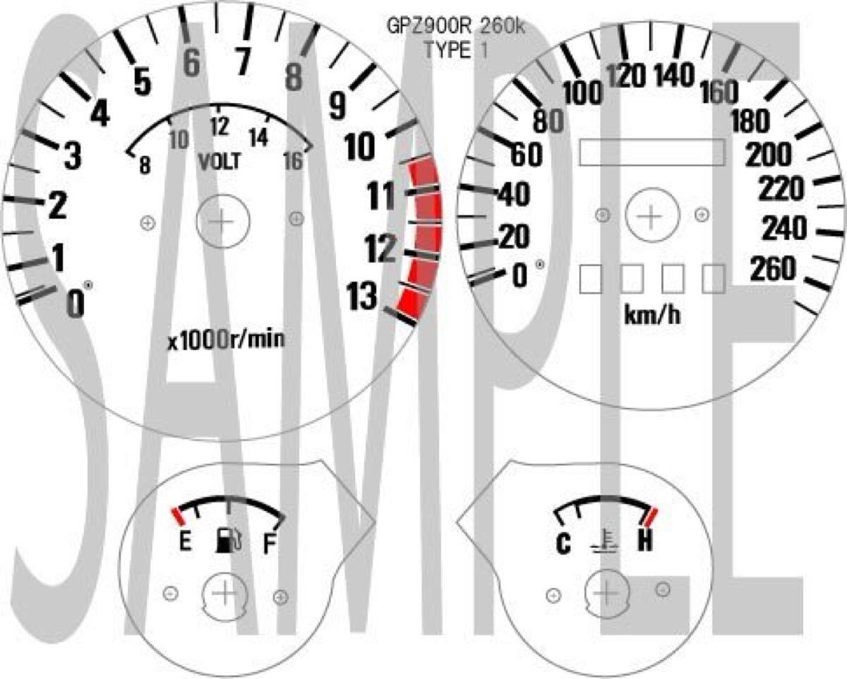 Yahoo!オークション - K04 GPZ900R ホワイトメーターシート