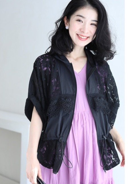 Yahoo!オークション - カーディガン 羽織 アウター レース シンプル カ...