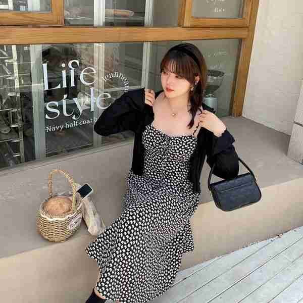 Yahoo!オークション - 2L～6L大きいサイズ ドット柄キャミワンピース U...