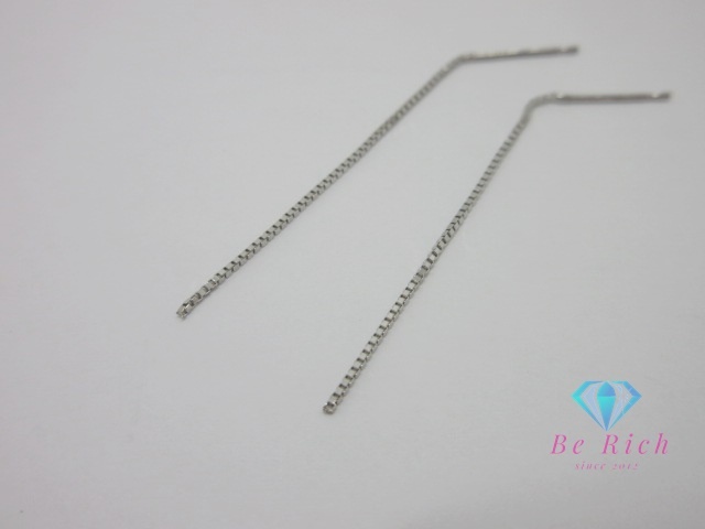 Yahoo!オークション - Pt900 Pt プラチナ チェーン デザイン スタッド ...