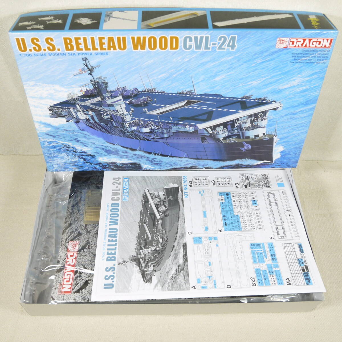 Yahoo!オークション - (19449) U.S.S. BELLEAU WOOD CVL-24 (アメリカ...