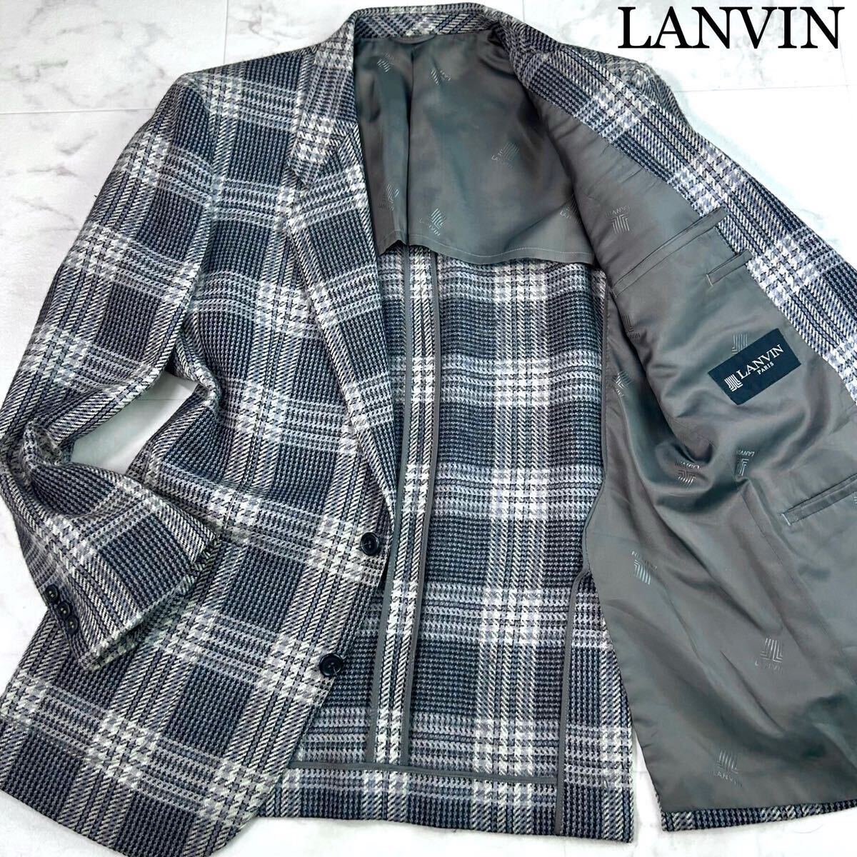 ほぼ未使用】幻の美色ブルーグレー☆稀少L☆LANVIN ランバン ほぼ未使用】幻の美色ブルーグレー☆稀少L☆LANVIN ランバン