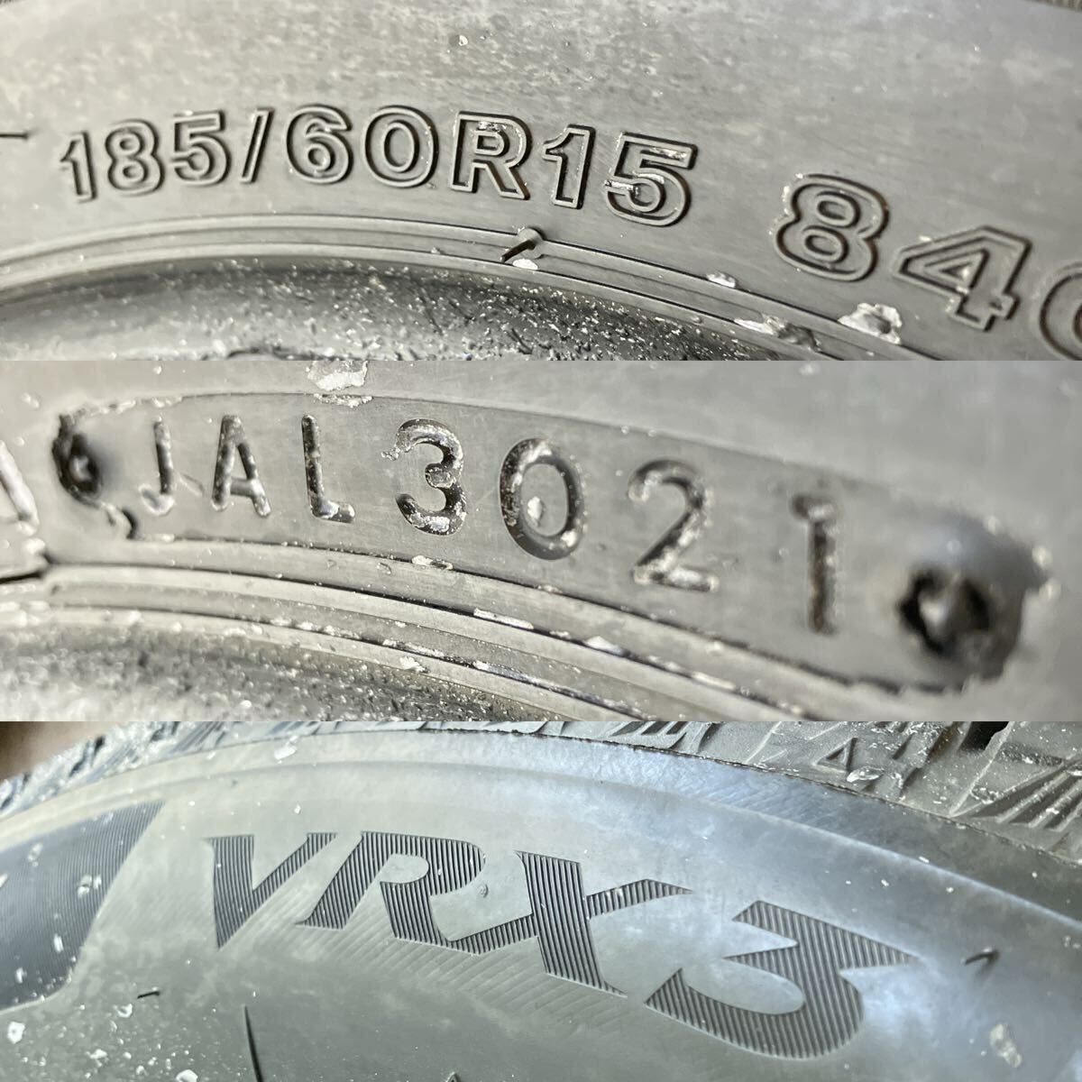 Yahoo!オークション - 良品 スタッドレス185/60R15 4本／BS VRX3 7分上...