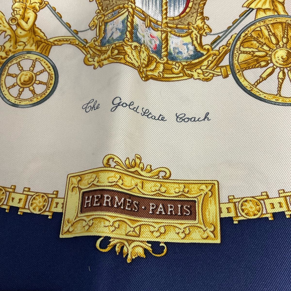 D640-60◇ 【美品】HERMES エルメス カレ90 王室の馬小屋 大判 D640-60◇ 【美品】HERMES エルメス カレ90 王室の馬小屋 大判