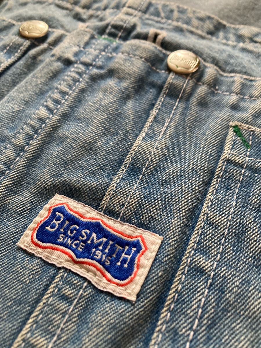 雰囲気 】80s BIG SMITH デニムオーバーオール W34L30 古着 雰囲気 】80s BIG SMITH デニムオーバーオール W34L30 古着
