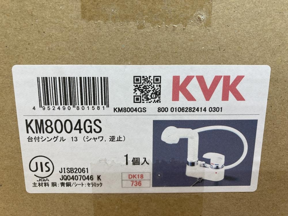 Yahoo!オークション - 002 未使用品 KVK 台付シングル混合水栓 KM8004G...