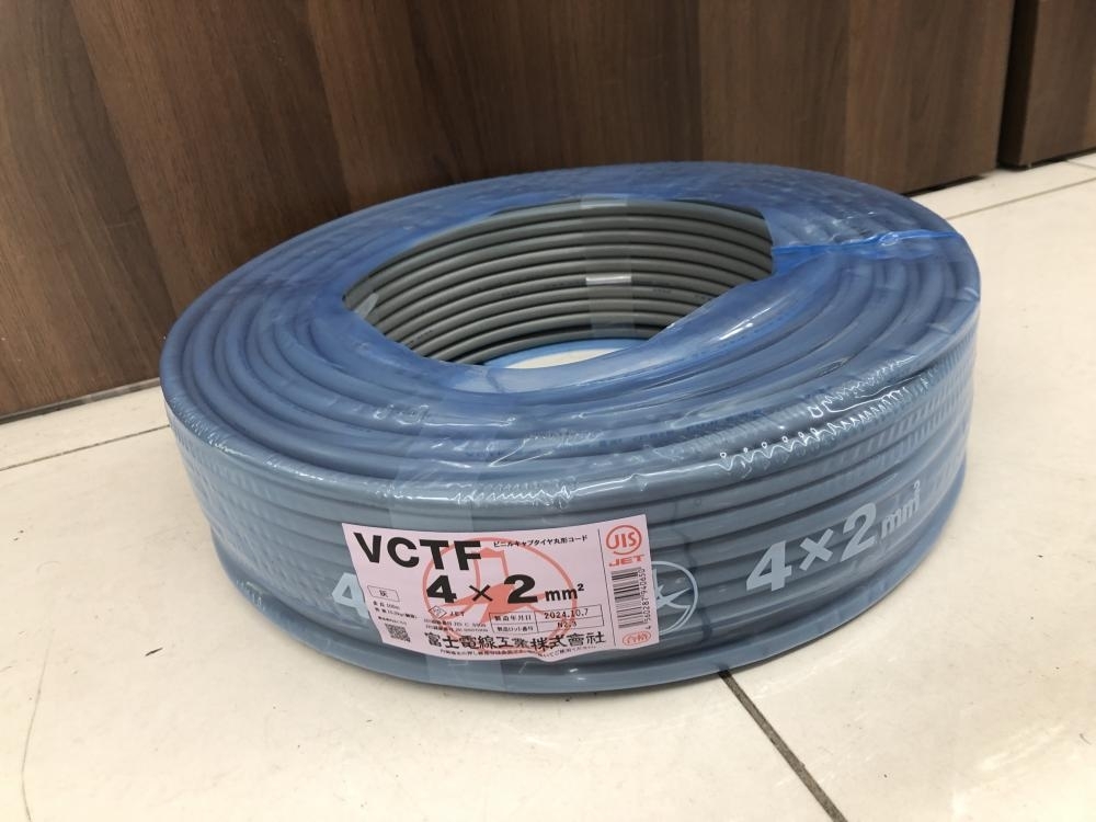 Yahoo!オークション - 016 未使用品 富士電線 VCTFケーブル 4×2mm 赤...