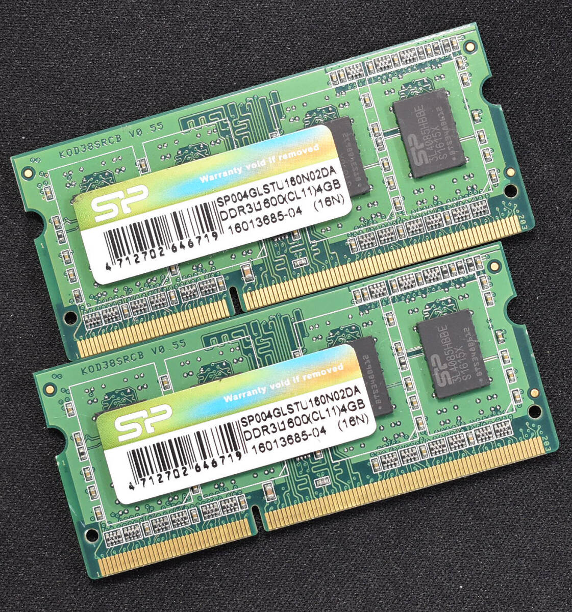 送料込) 4GB 2枚組 (合計 8GB) PC3L-12800S DDR3-1600 S O DIMM 送料込) 4GB 2枚組 (合計 8GB) PC3L-12800S DDR3-1600 S O DIMM