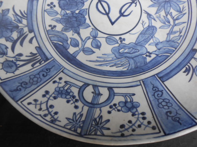 Yahoo!オークション - 【ここ】時代陶器 染付けVOC大皿