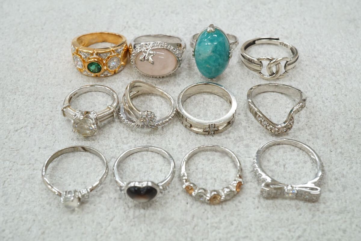 Yahoo!オークション - C928 全てSILVER 925 リング 指輪 12点セット シ...