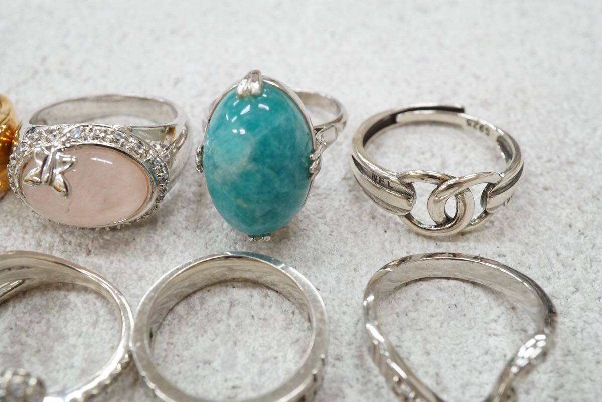 Yahoo!オークション - C928 全てSILVER 925 リング 指輪 12点セット シ...