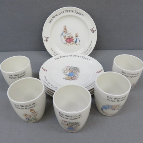 Yahoo!オークション - R351 ピーターラビット フリーカップ/プレート 5...