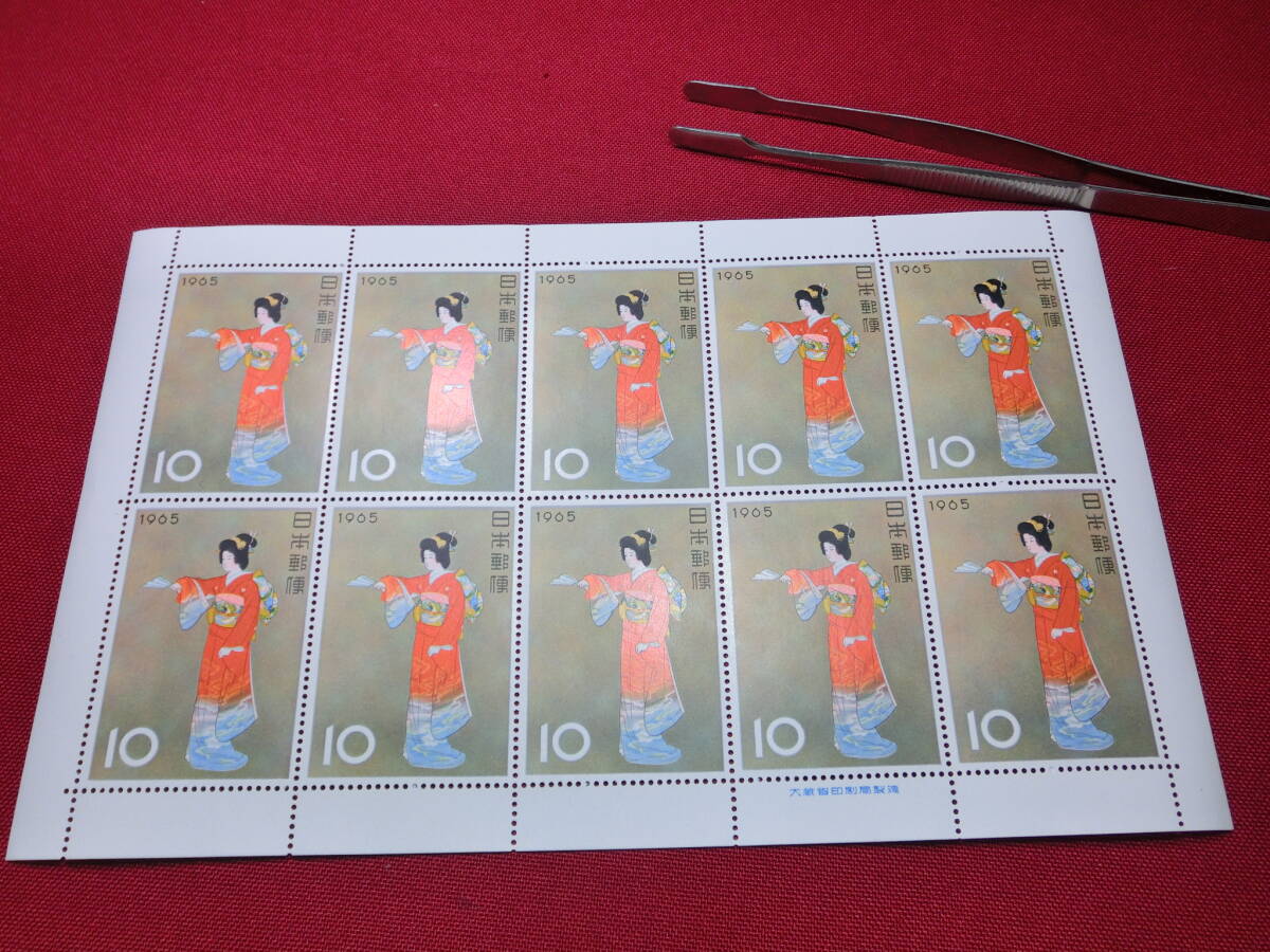 Yahoo!オークション - 切手趣味週間 序の舞 10面シート 未使用 K53