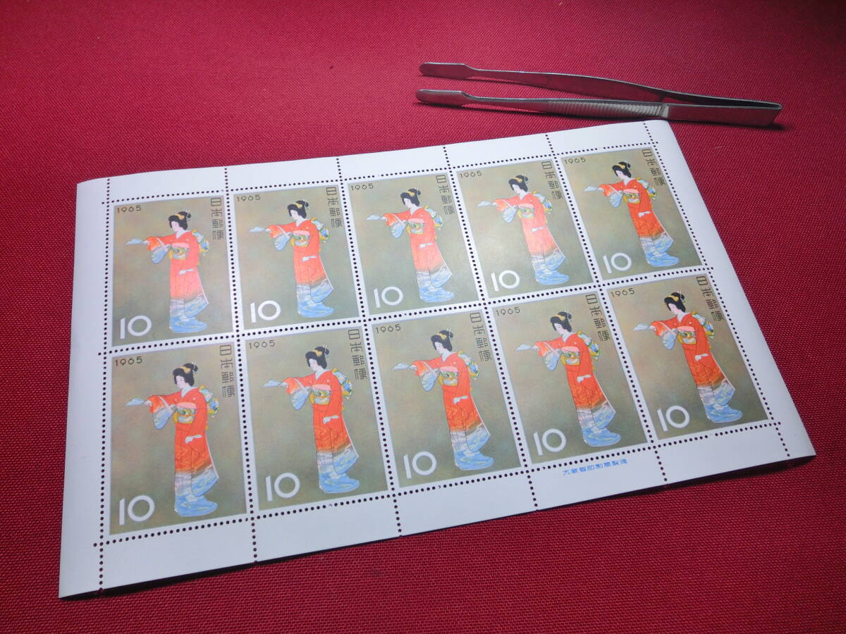 Yahoo!オークション - 切手趣味週間 序の舞 10面シート 未使用 K53