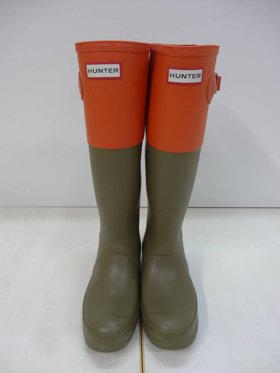20072 HUNTER レディースロングレインブーツ UK4 23～23.5㎝ オリジナル カラーブロック Original Color Block(中古)のオークション落札情報