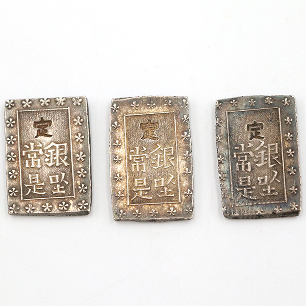 Yahoo!オークション - 安政一分銀 3枚セット 約8.43～8.52g×3枚 銀873...