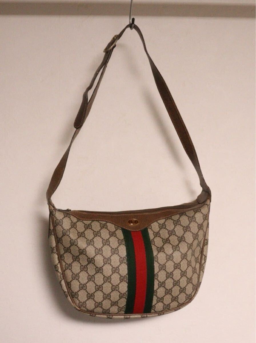 オールドグッチ/GUCCI/シェリーライン/GG柄/PVC×レザー/ワン オールドグッチ/GUCCI/シェリーライン/GG柄/PVC×レザー/ワン