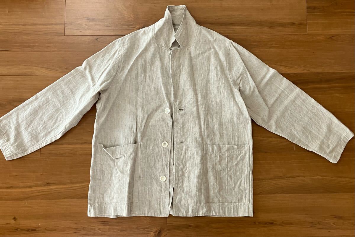 Yahoo!オークション - わざわざ yohaku リネン オーバーサイズジャケッ...