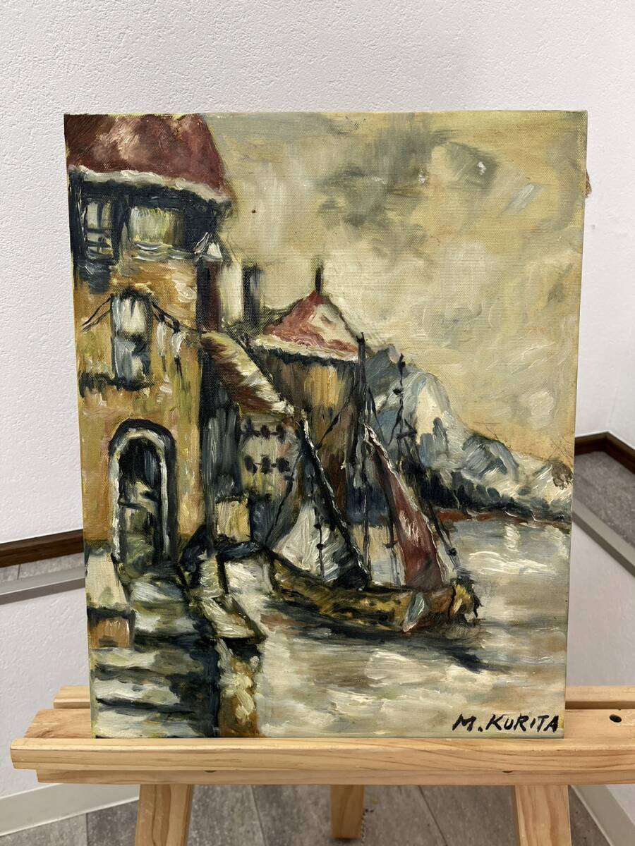 Yahoo!オークション - 栗田政勝 M.KURITA 油彩絵画 真作 風景画 キャン...