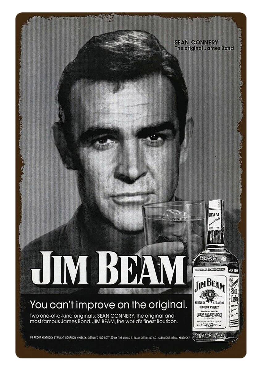 Yahoo!オークション - ビッグサイズ 60cm × 40cm JIM BEAM / アメリカ...