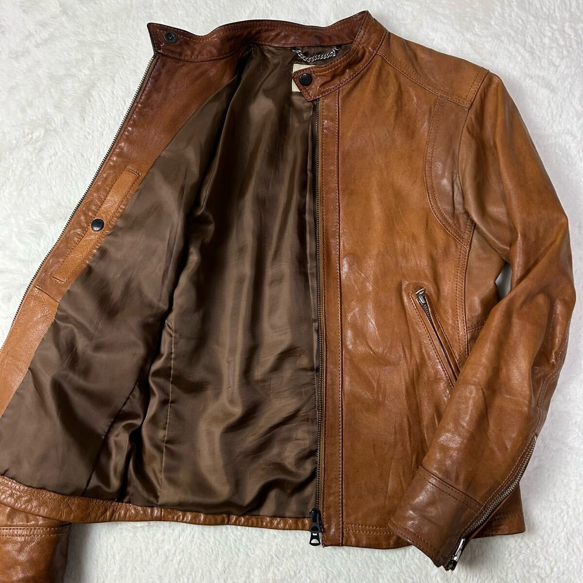 キャメル色 ゴートレザー】UNITEDARROWS ユナイテッドアローズ キャメル色 ゴートレザー】UNITEDARROWS ユナイテッドアローズ