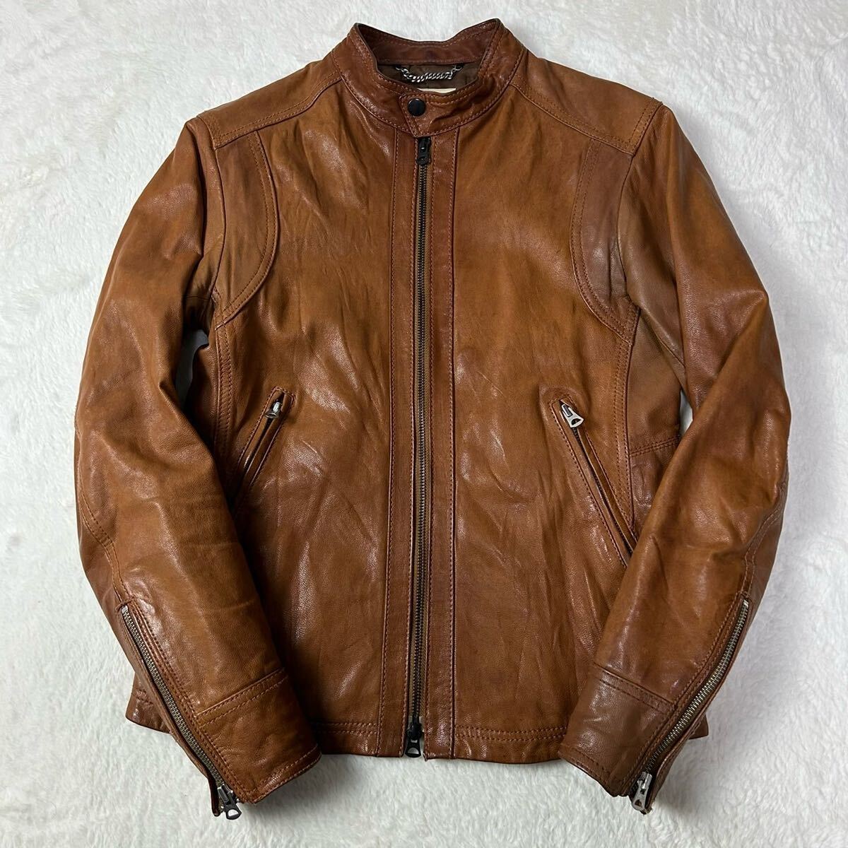 キャメル色 ゴートレザー】UNITEDARROWS ユナイテッドアローズ キャメル色 ゴートレザー】UNITEDARROWS ユナイテッドアローズ