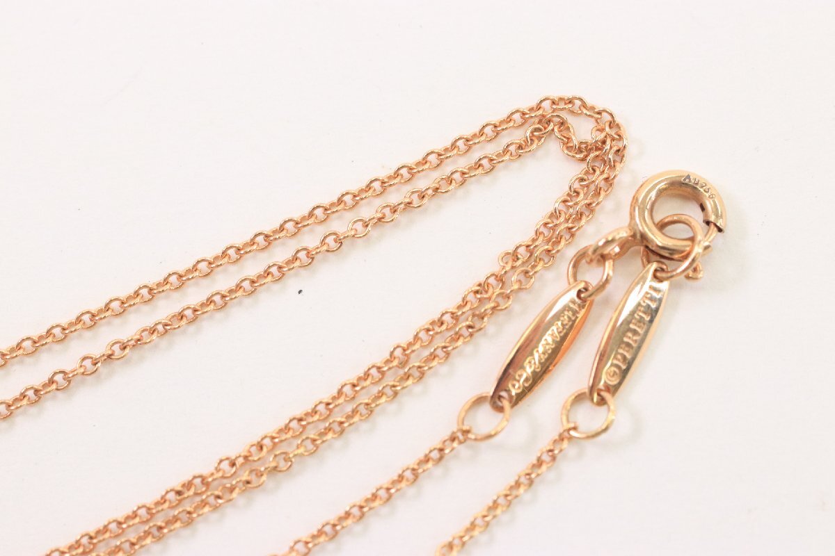 Tiffany＆Co. ティファニー Au750 K18PG 18金 ティアドロップ ネックレス ペンダント エレサペレッティ アクセサリー 7072-K(ピンクゴールド)｜売買された ...
